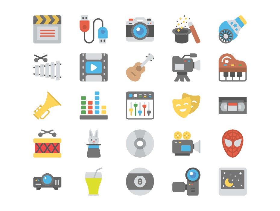 Media and Entertainment Icons | Frebers