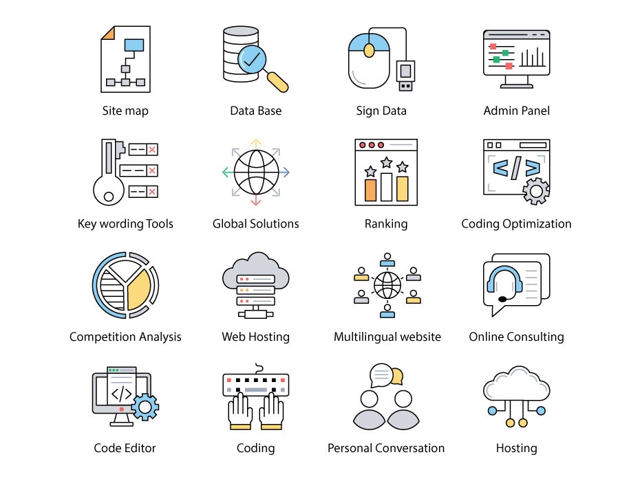 SEO Optimization Icons - Frebers