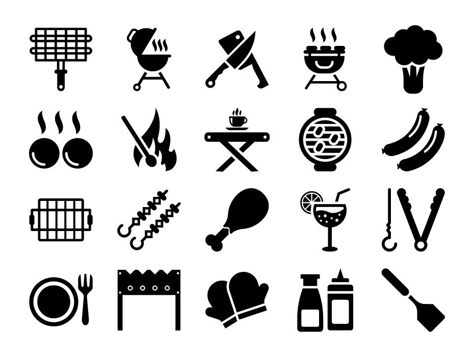 BBQ Grilling Icons | Frebers