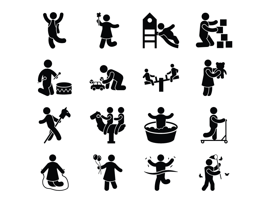 Kids Having Fun Pictograms | Frebers