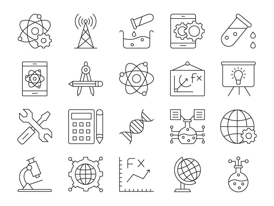 Stem Elements Icon Set - Frebers