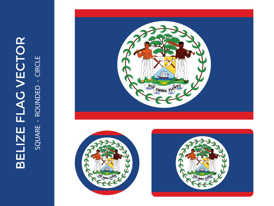 Belize Flag Vector - Frebers
