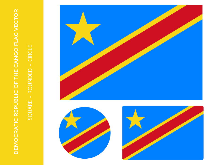 Democratic Republic of the Congo Flag Vector | Frebers