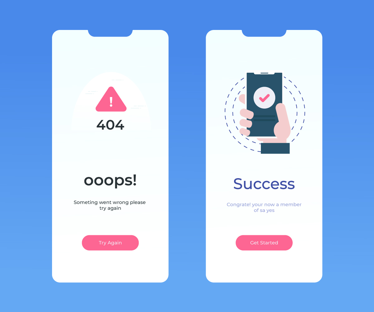 Success and Error Vector Download - Frebers