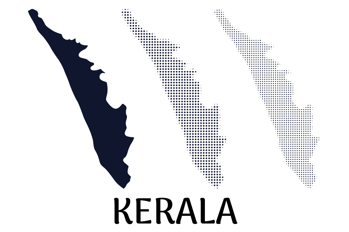 Kerala Map Vector | Frebers