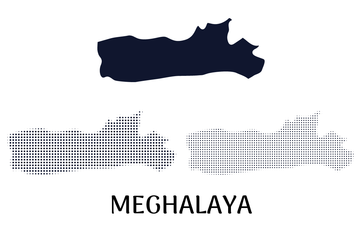 Meghalaya Map Vector - Frebers