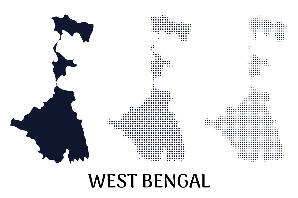 West Bengal Map Vector | Frebers