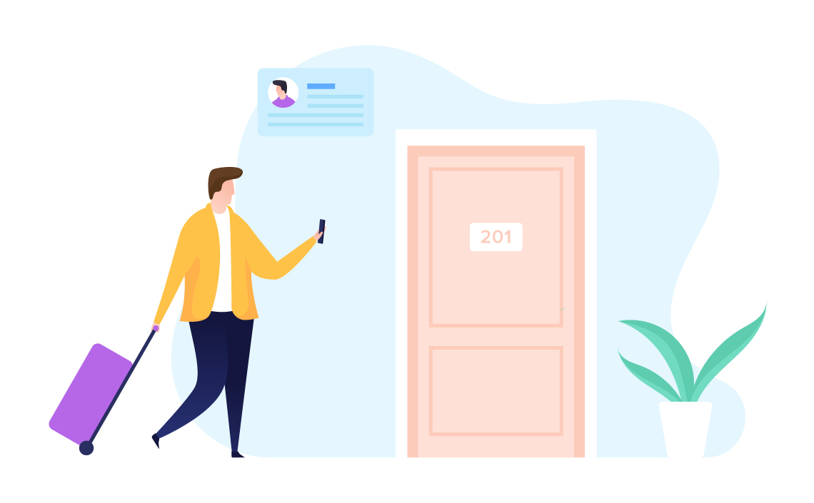 Hotel Check In Illustration - Frebers