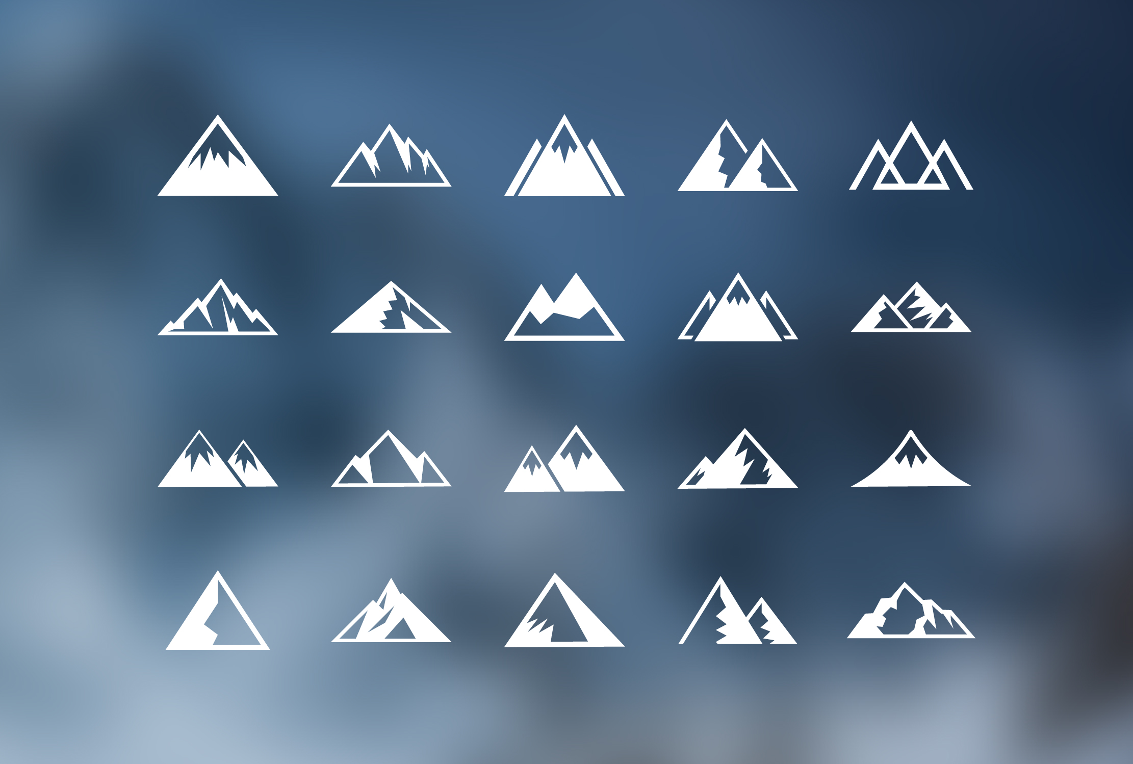 Mountain Icons Free Vector Download - Frebers