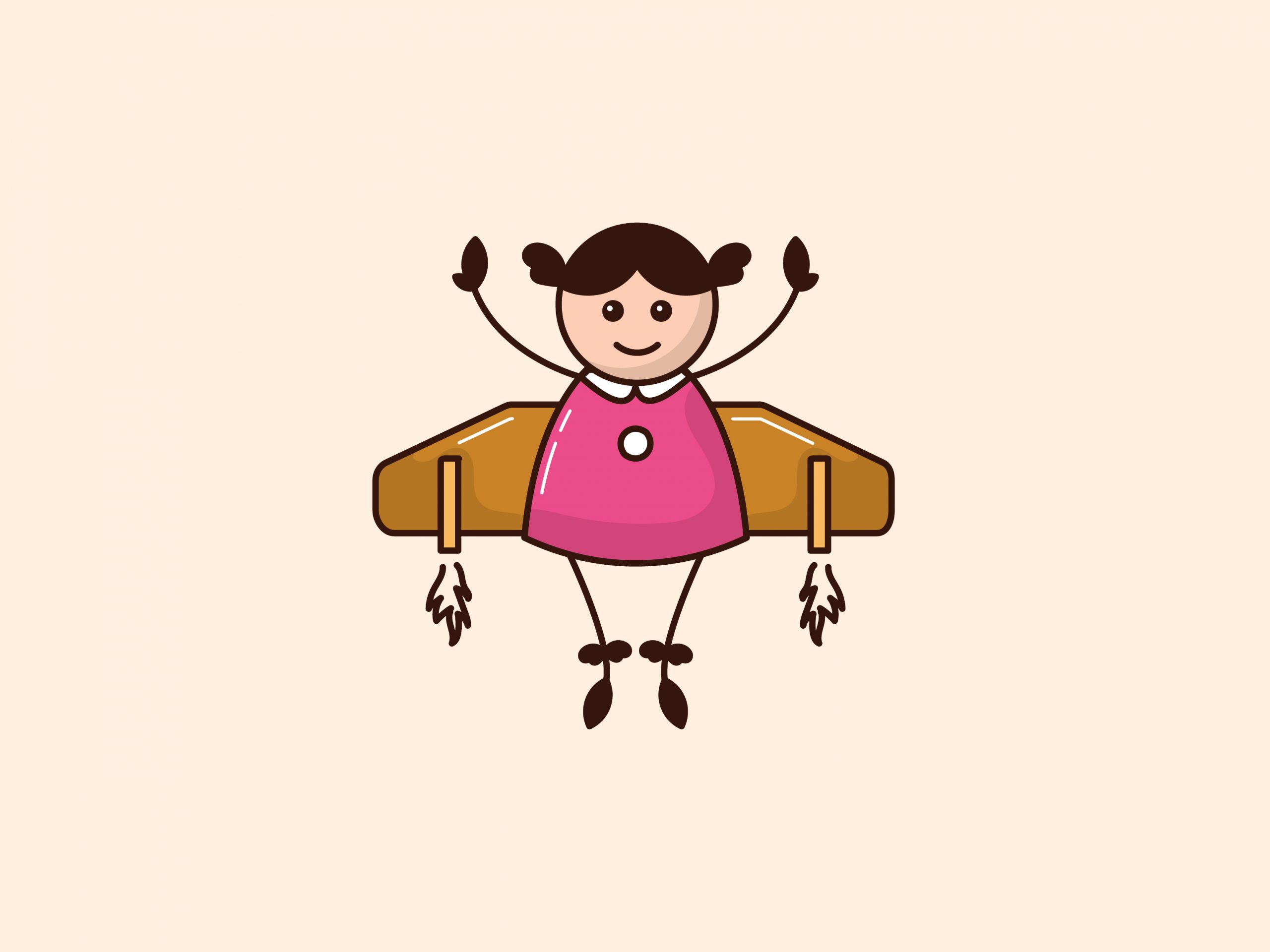 Creative Kids Logo Vector Design - Frebers