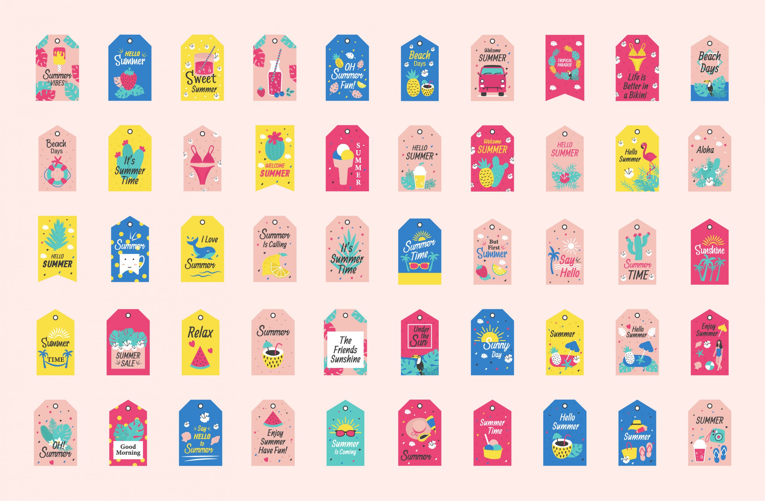 Summer Gift Tags Download - Frebers