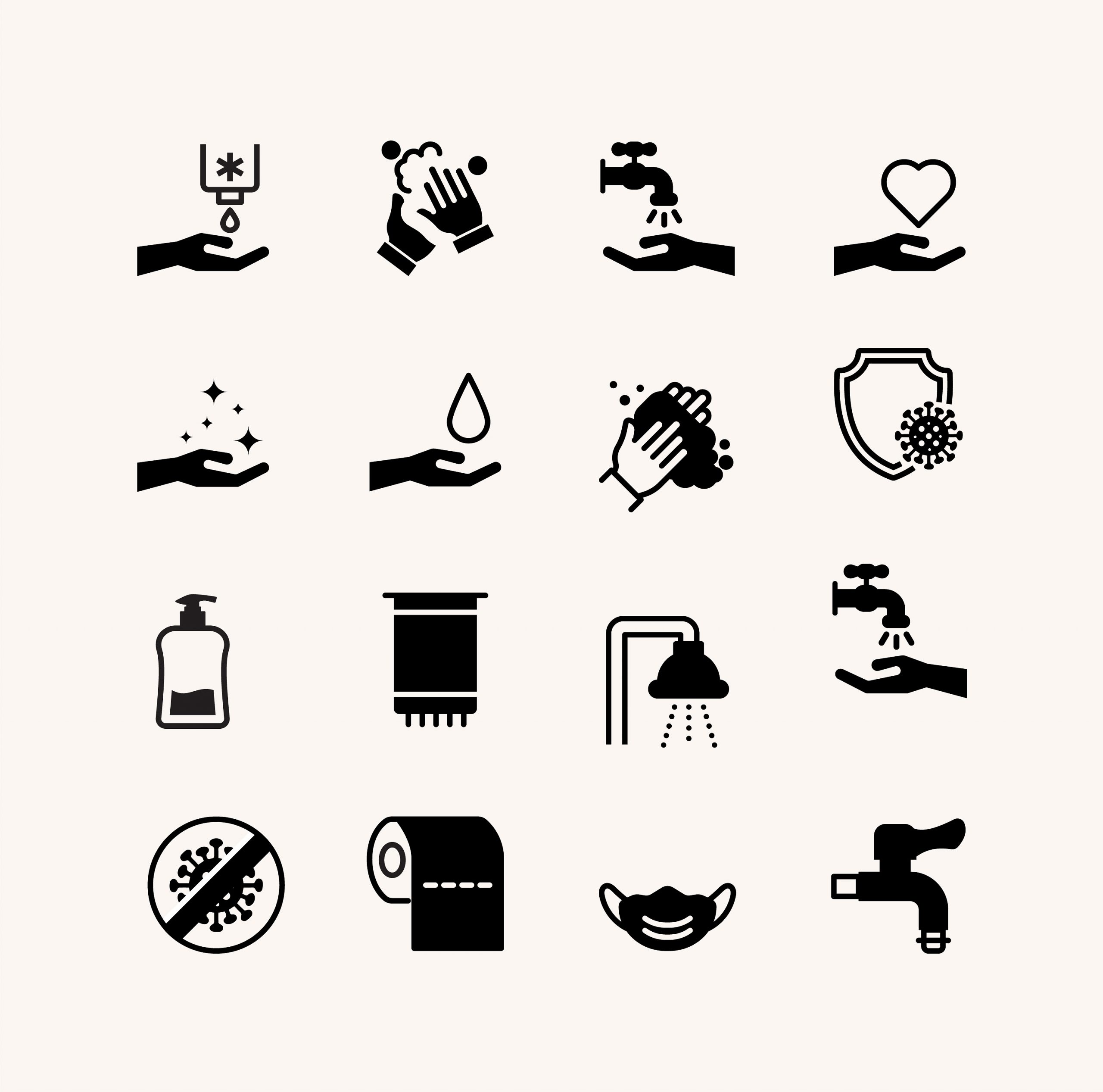 Hygiene Icons Free Vectors Download | Frebers